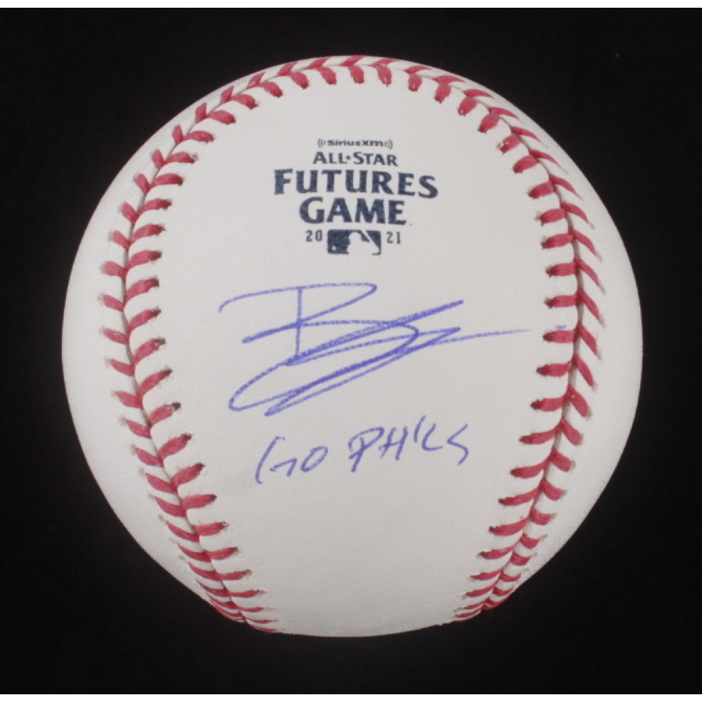 Bryson Stott Signed 2021 All-Star Futures Games OML Baseball Inscribed "Go Phils" (JSA ...