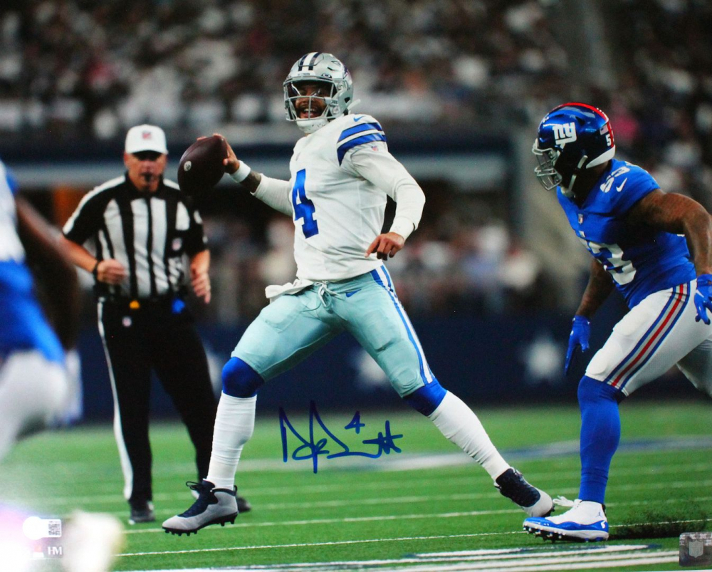 Dak Prescott Signed Cowboys 16x20 Photo (Beckett Hologram) | Pristine ...