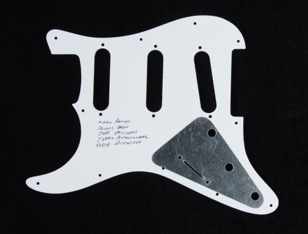 "10,000 Maniacs" Pickguard Signed by (5) with Mary Ramsey, Dennis Drew ...