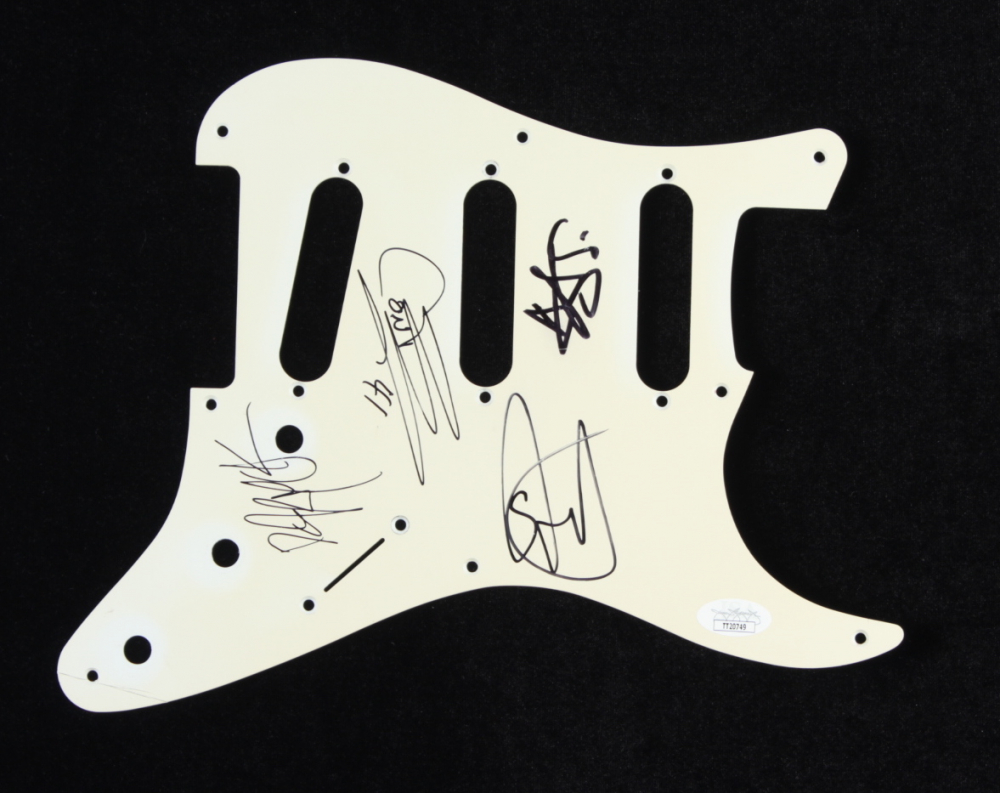 "Sum 41" Pickguard Signed by (4) with Deryck Whibley, Jason McCaslin ...