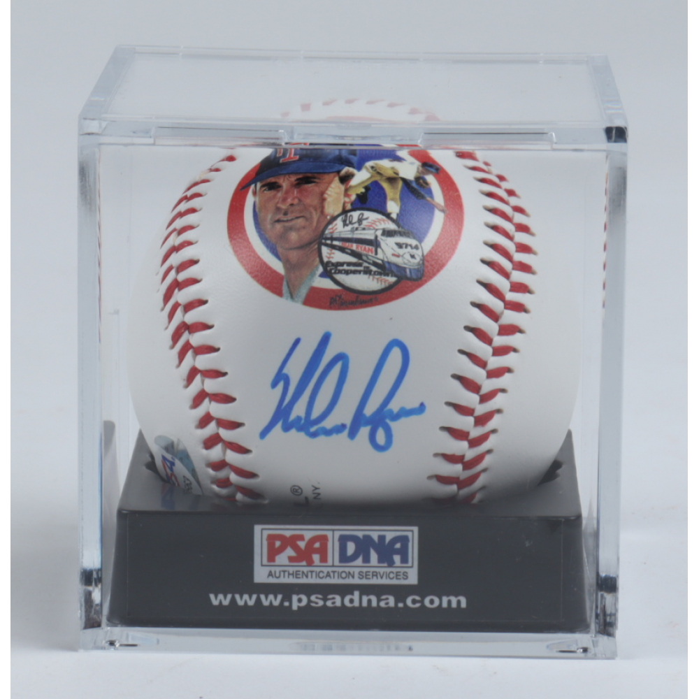 Nolan Ryan Signed Commemorative Logo Baseball with Display Case (PSA COA - Graded 10) | Pristine ...