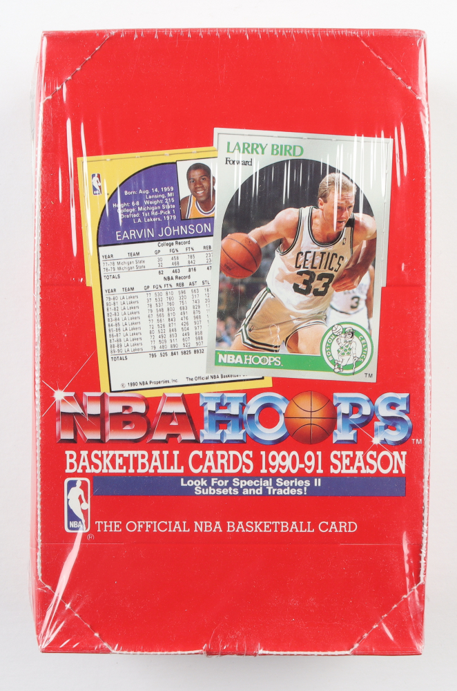 1990-91 Hoops Series 2 Basketball Wax Box of (36) Packs | Barnebys