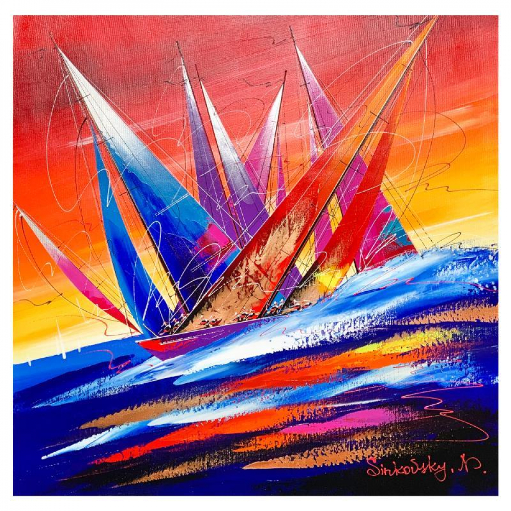 Natalia Sinkovsky Signed 24x24 Original Acrylic Painting on Canvas (PA ...