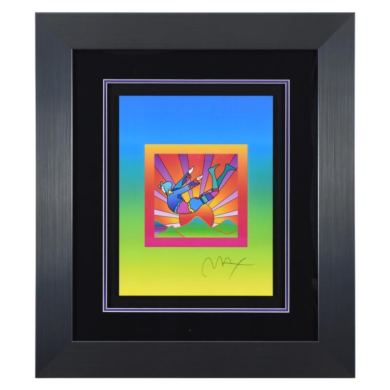 Peter Max Signed "Cosmic Flyer With Sun on Blends Ver II" LE 31x27 ...