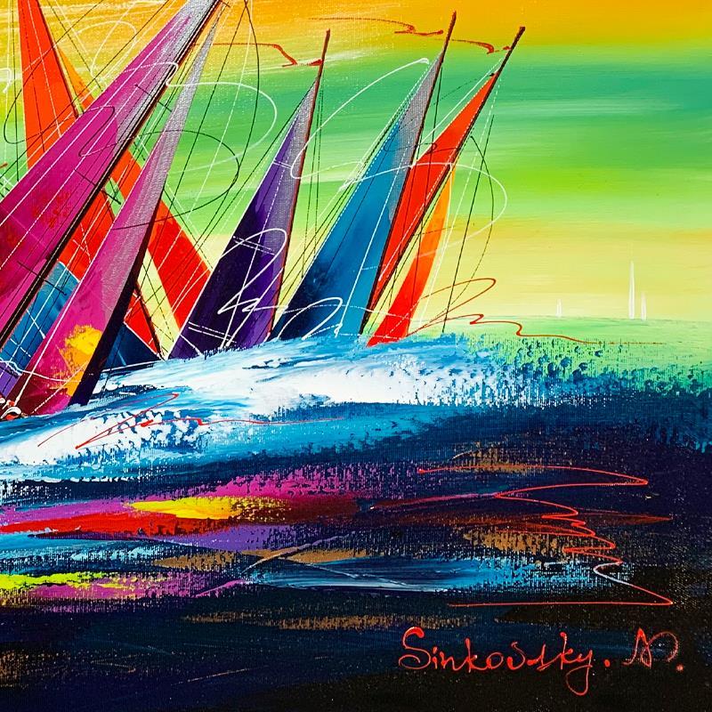 "Untitled" 20x40 Original Acrylic Painting on Canvas by Natalia ...