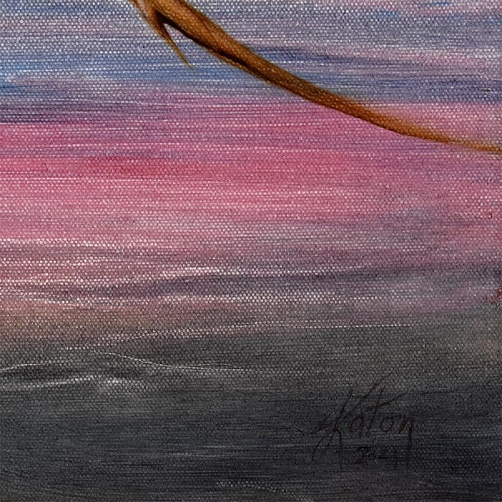 Martin Katon Signed "Little Owl" 22x28 Original Oil Painting on Canvas ...