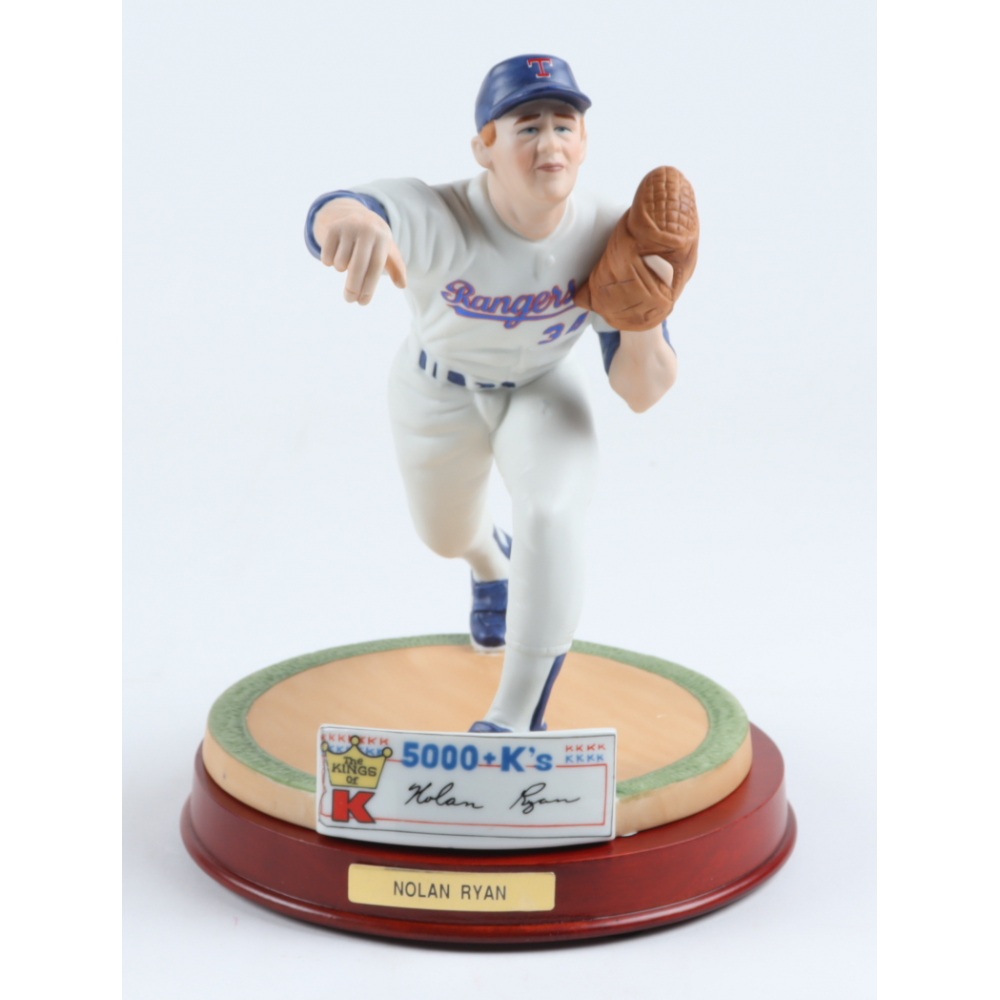 Nolan Ryan Rangers LE Hand-Painted Porcelain Figurine with Display Base ...