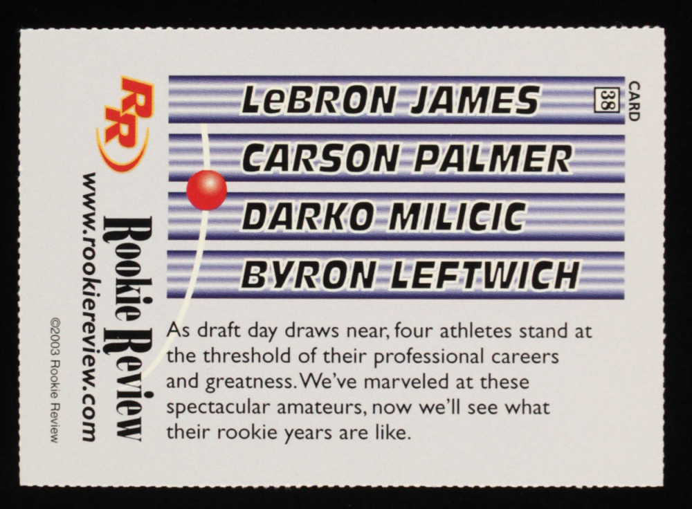2003 Rookie Review Draft #38 LeBron James / Carson Palmer / Darko ...