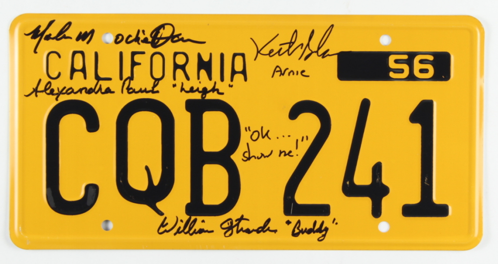 John Carpenter's "Christine" California License Plate Signed by (4 ...