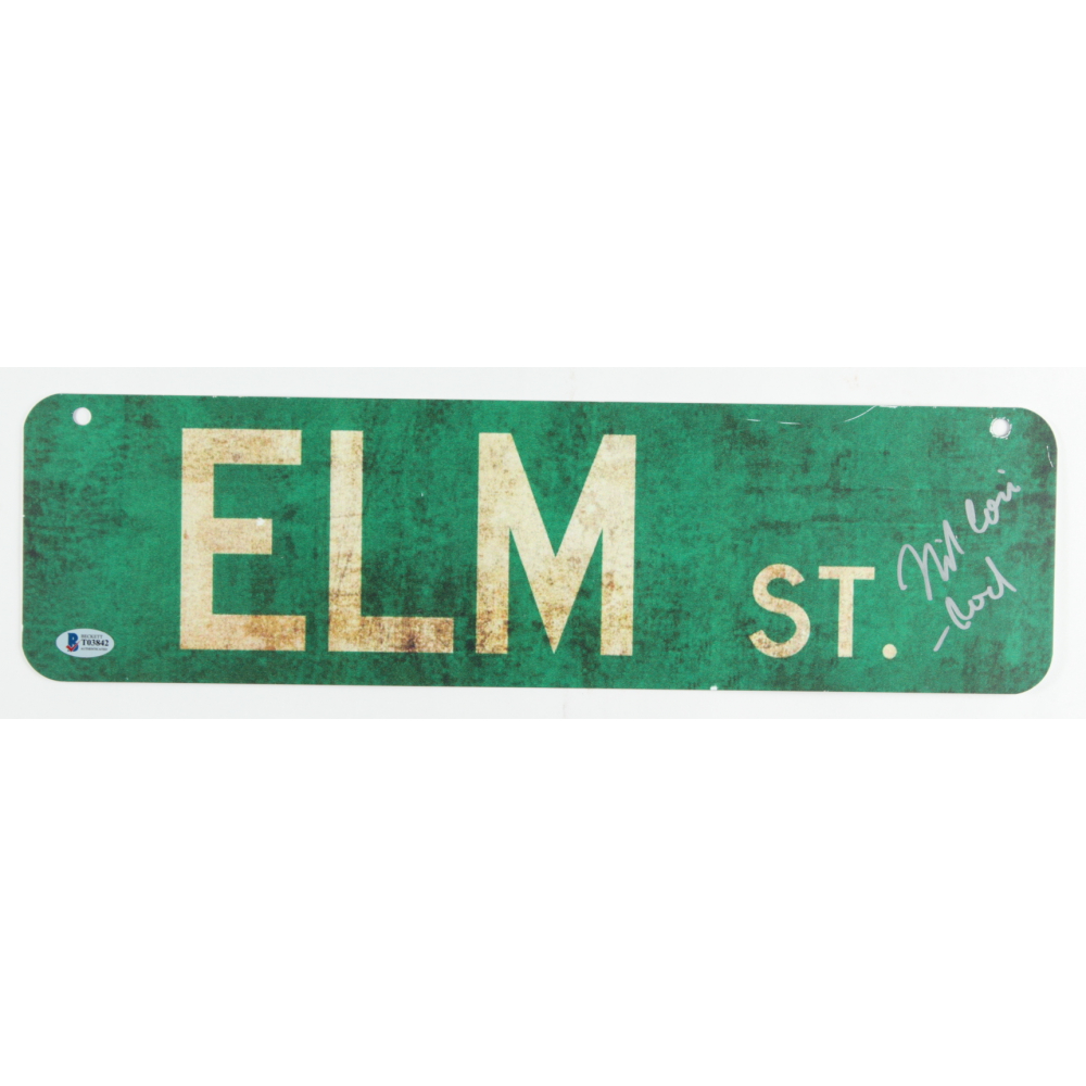 Nick Corri Signed "A Nightmare on Elm Street" Road Sign Inscribed "Rod ...