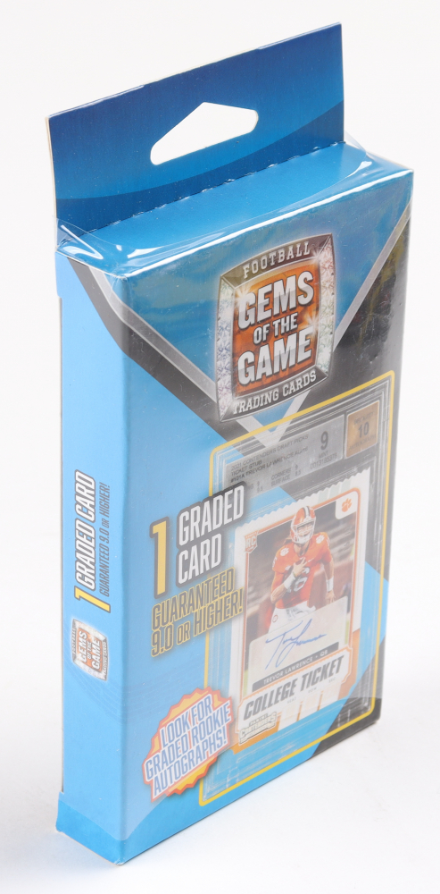 2021 Gems of the Game Football Hanger Box with (1) Graded Card ...