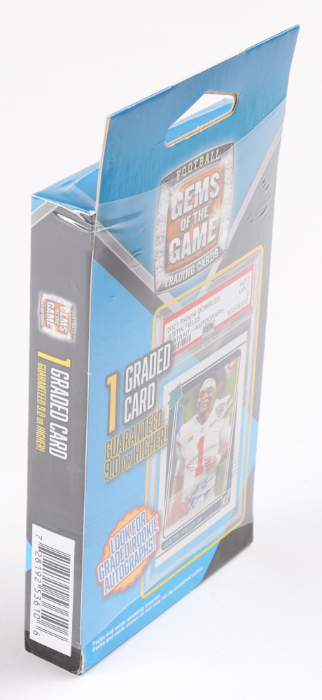 2021 Gems of the Game Football Hanger Box with (1) Graded Card ...