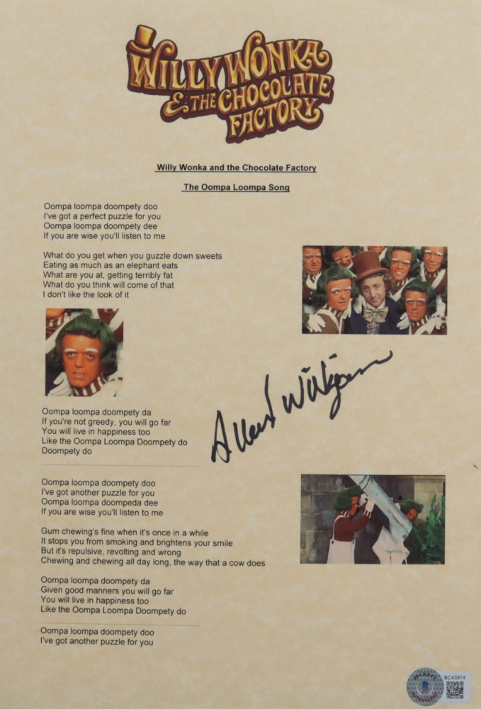 Albert Wilkinson Signed "Willy Wonka & the Chocolate Factory" The Oompa ...