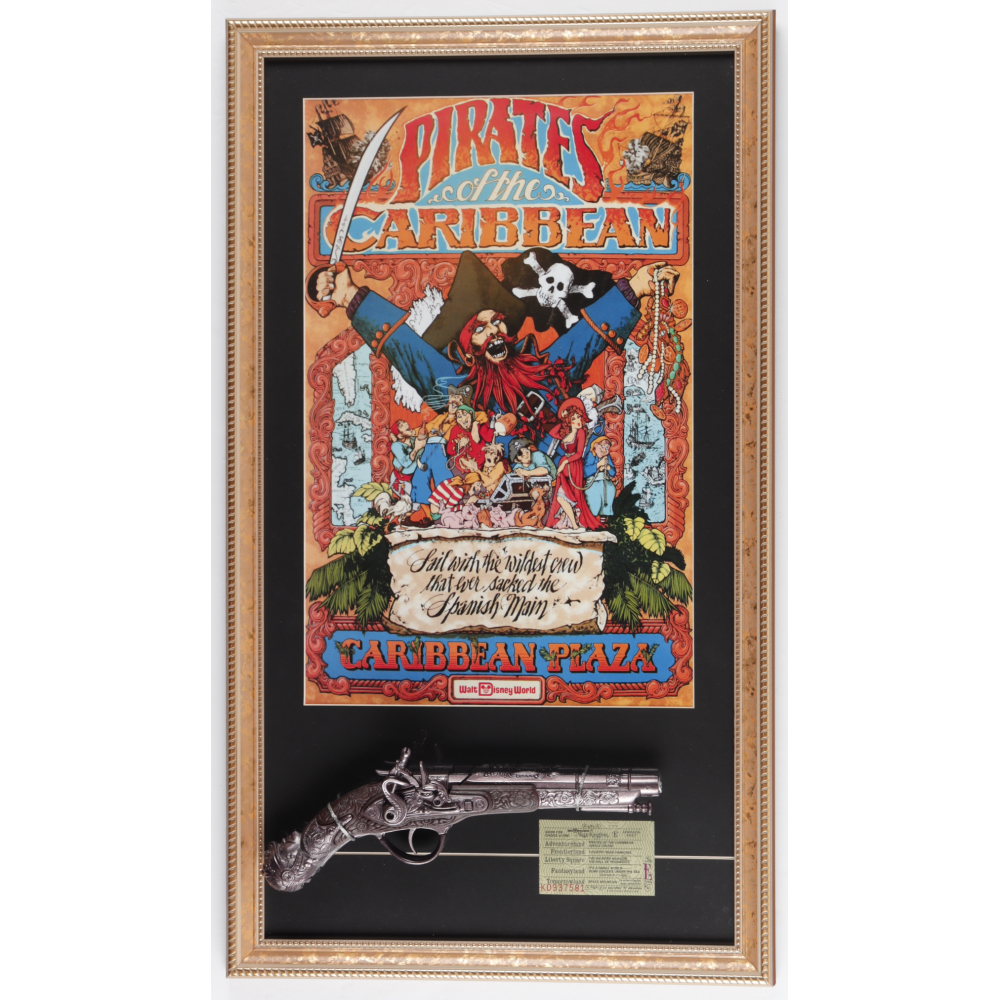 Disney World "Pirates of the Caribbean" 15x26 Custom Framed Print with ...