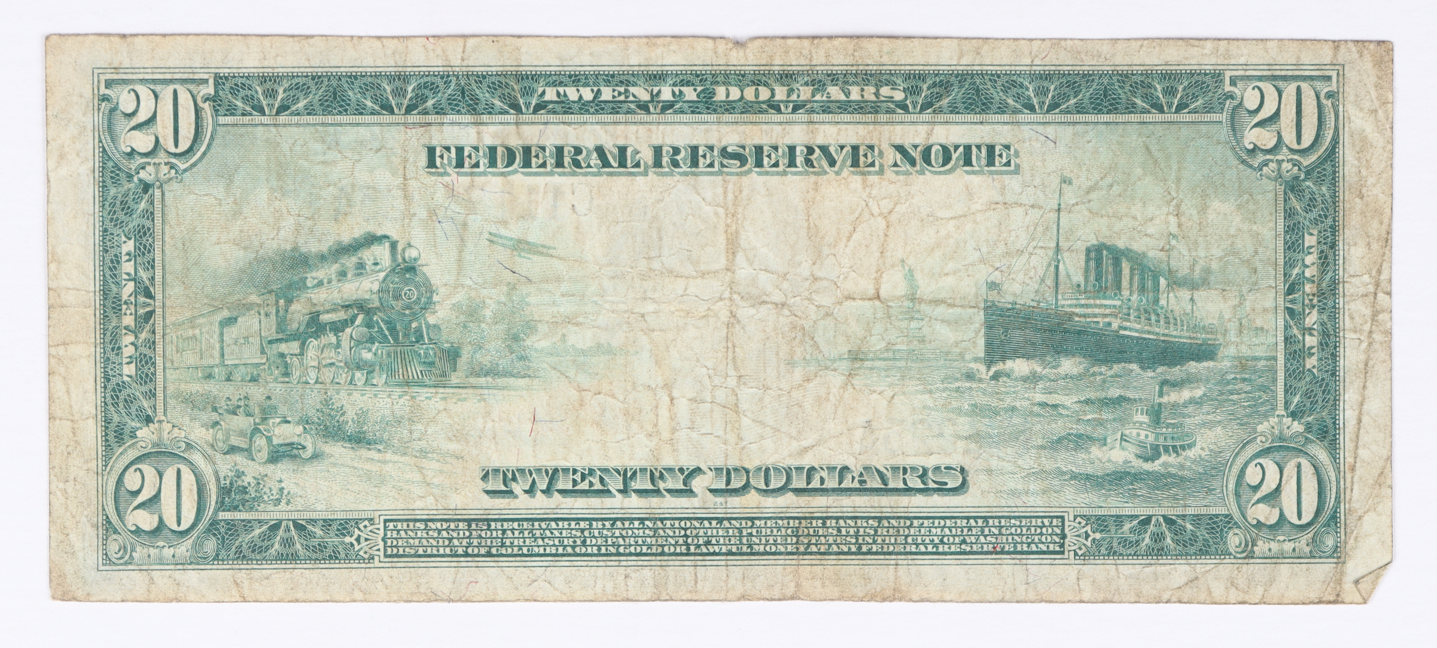 1913 $20 Twenty Dollar U.S. Federal Reserve Note | Pristine Auction