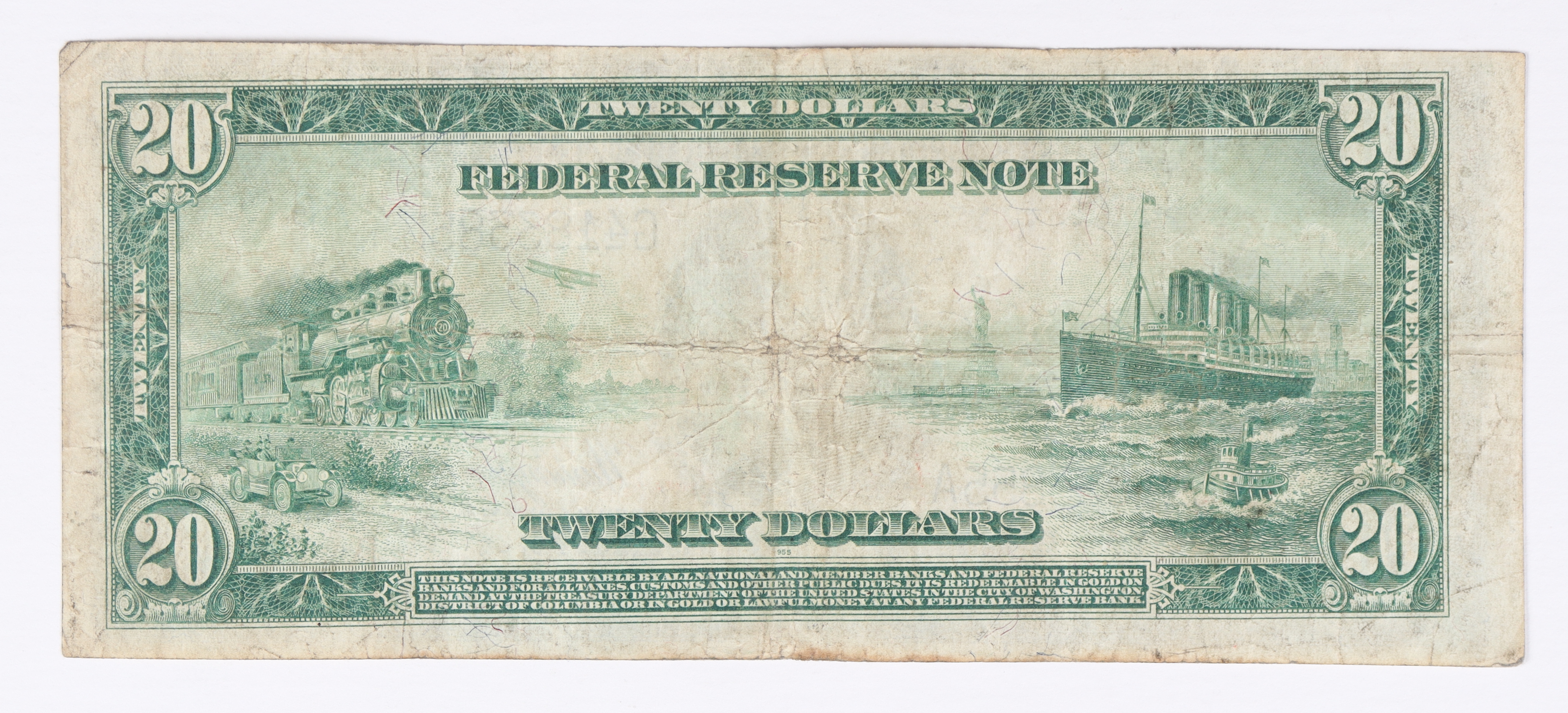 1913 $20 Twenty Dollar U.S. Federal Reserve Note | Pristine Auction