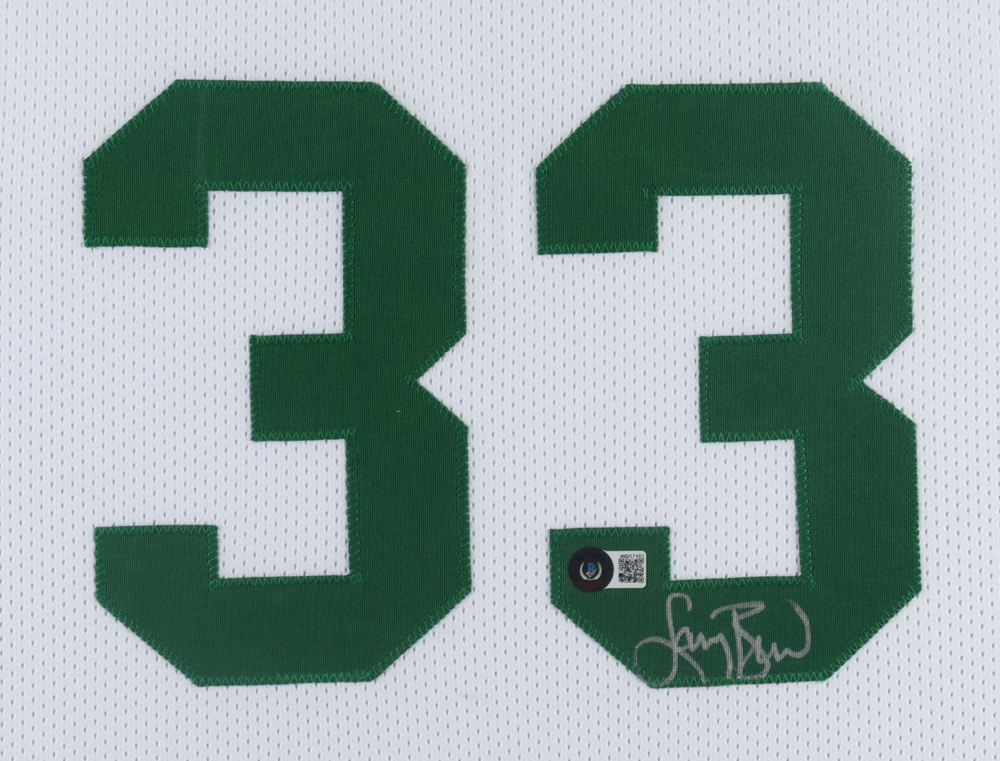 Larry Bird Signed 35x43 Custom Framed Jersey Display (Beckett) | Pristine Auction