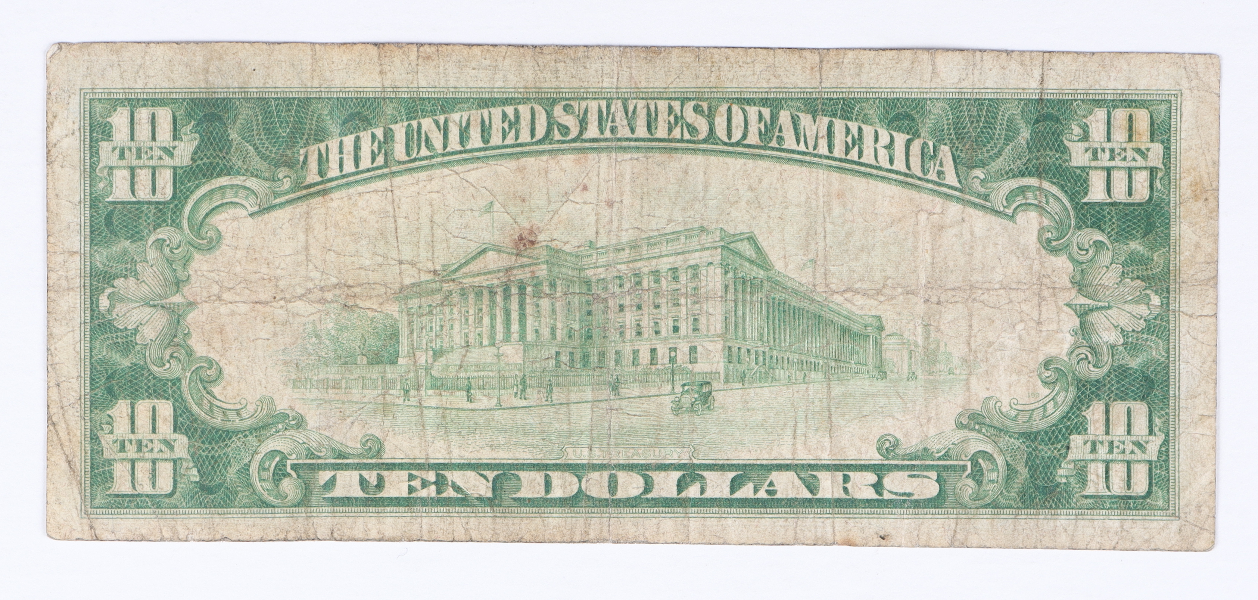 1928 $10 Ten Dollar Gold Certificate U.S. Bank Note | Pristine Auction