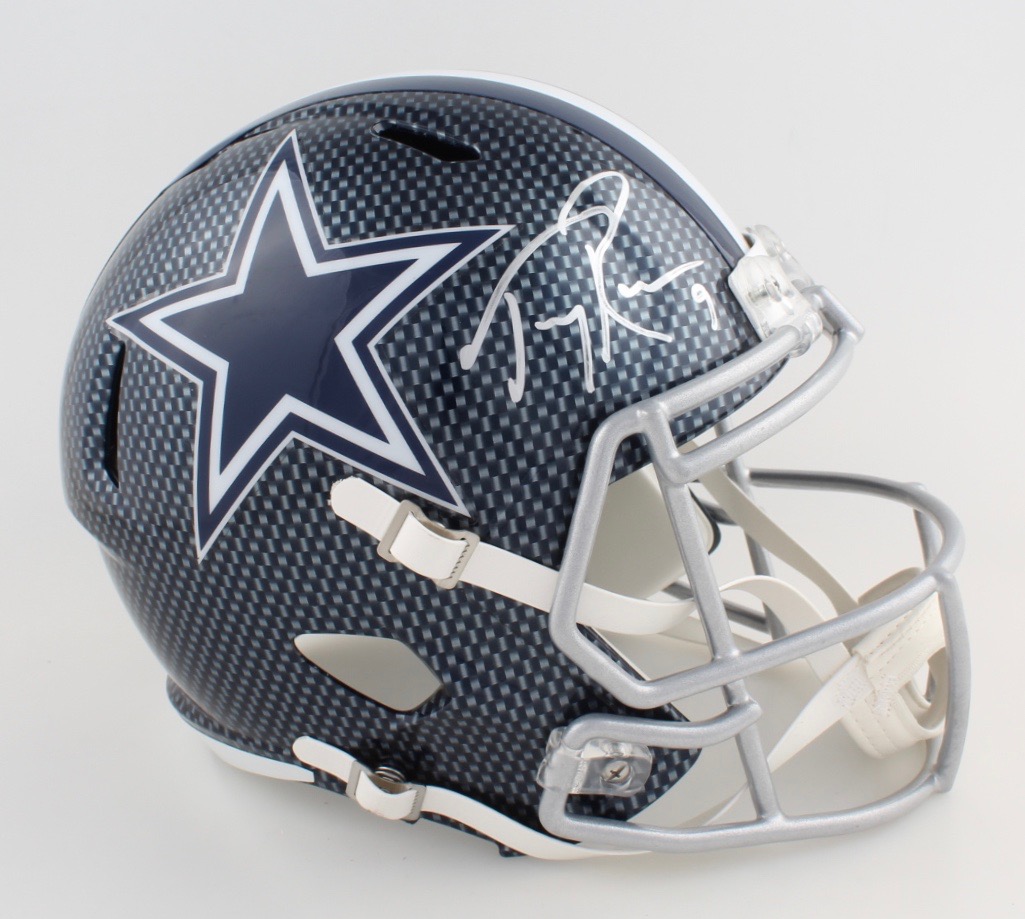 Tony Romo Signed Full-Size Hydro-Dipped Speed Helmet (Beckett COA ...