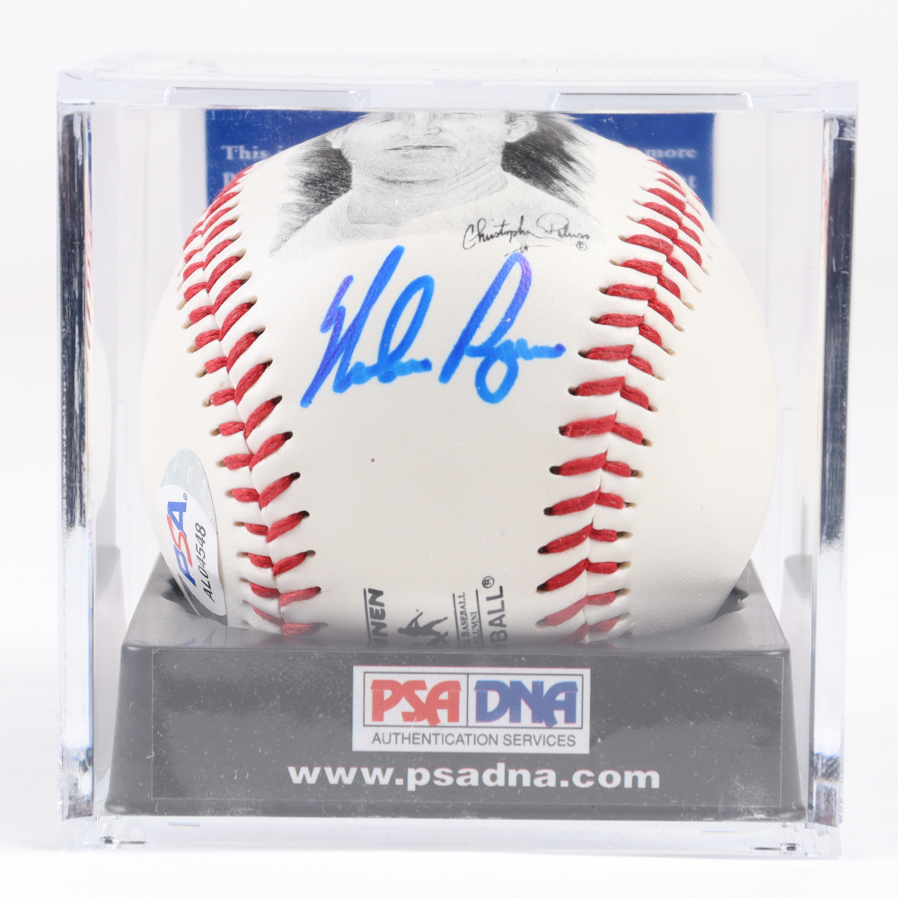 Nolan Ryan Signed LE Commemorative Logo Baseball With Display Case (PSA COA - Graded 10 ...