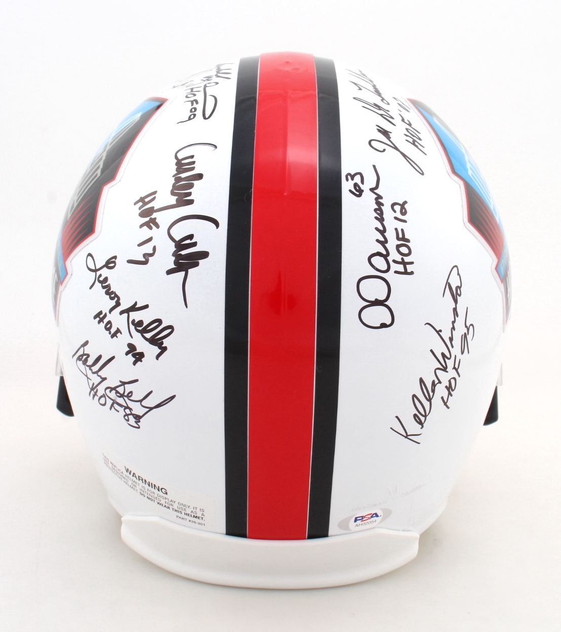 Hall Of Fame Logo Full-Size Helmet Signed by (15) with Anthony Munoz ...