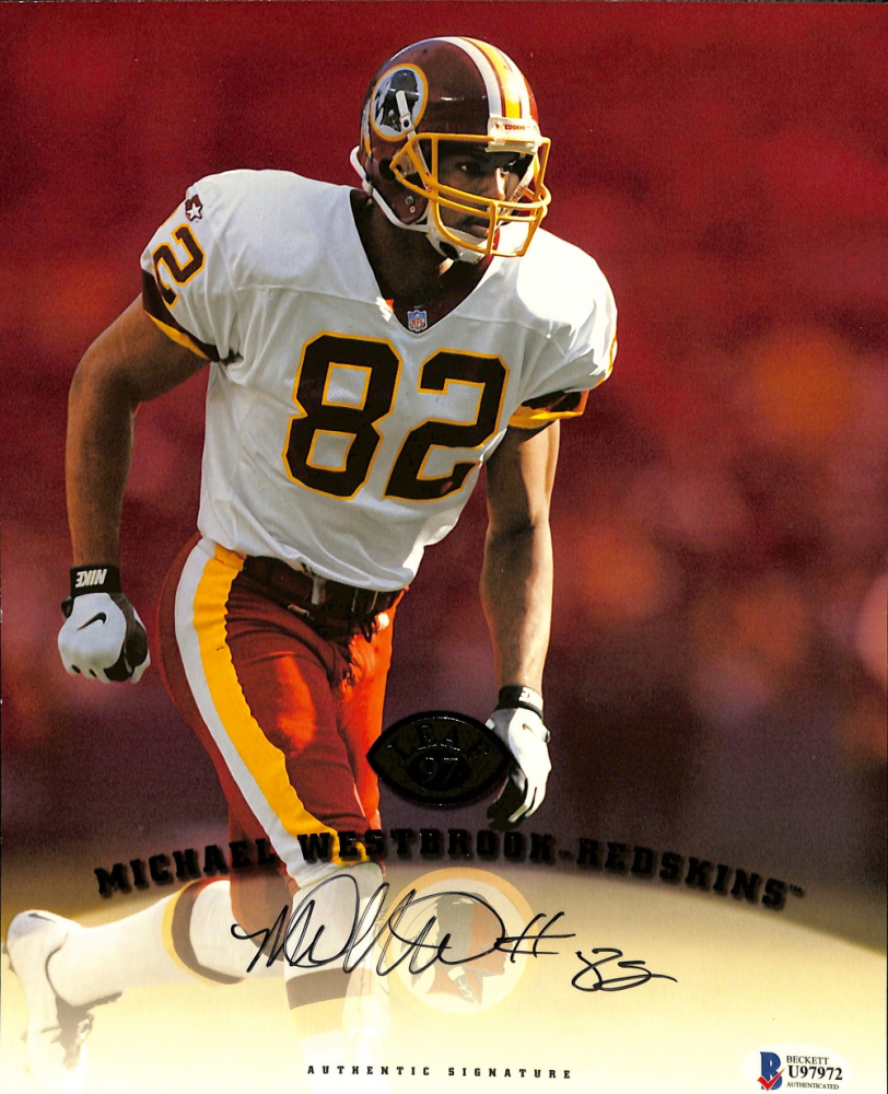 Michael Westbrook Signed Redskins 8x10 Photo (Beckett COA) | Pristine ...