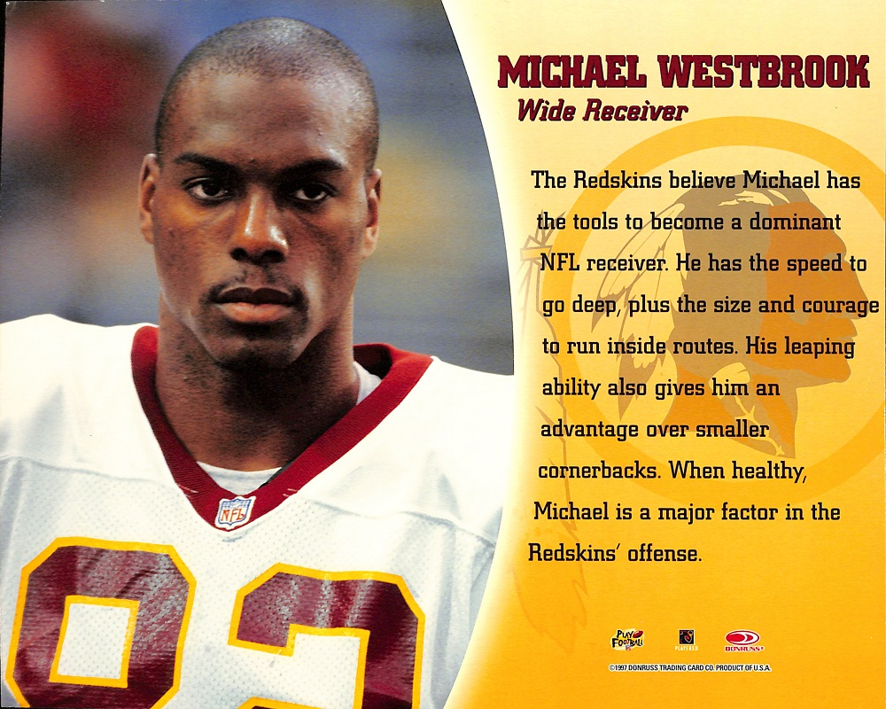 Michael Westbrook Signed Redskins 8x10 Photo (Beckett COA) | Pristine ...