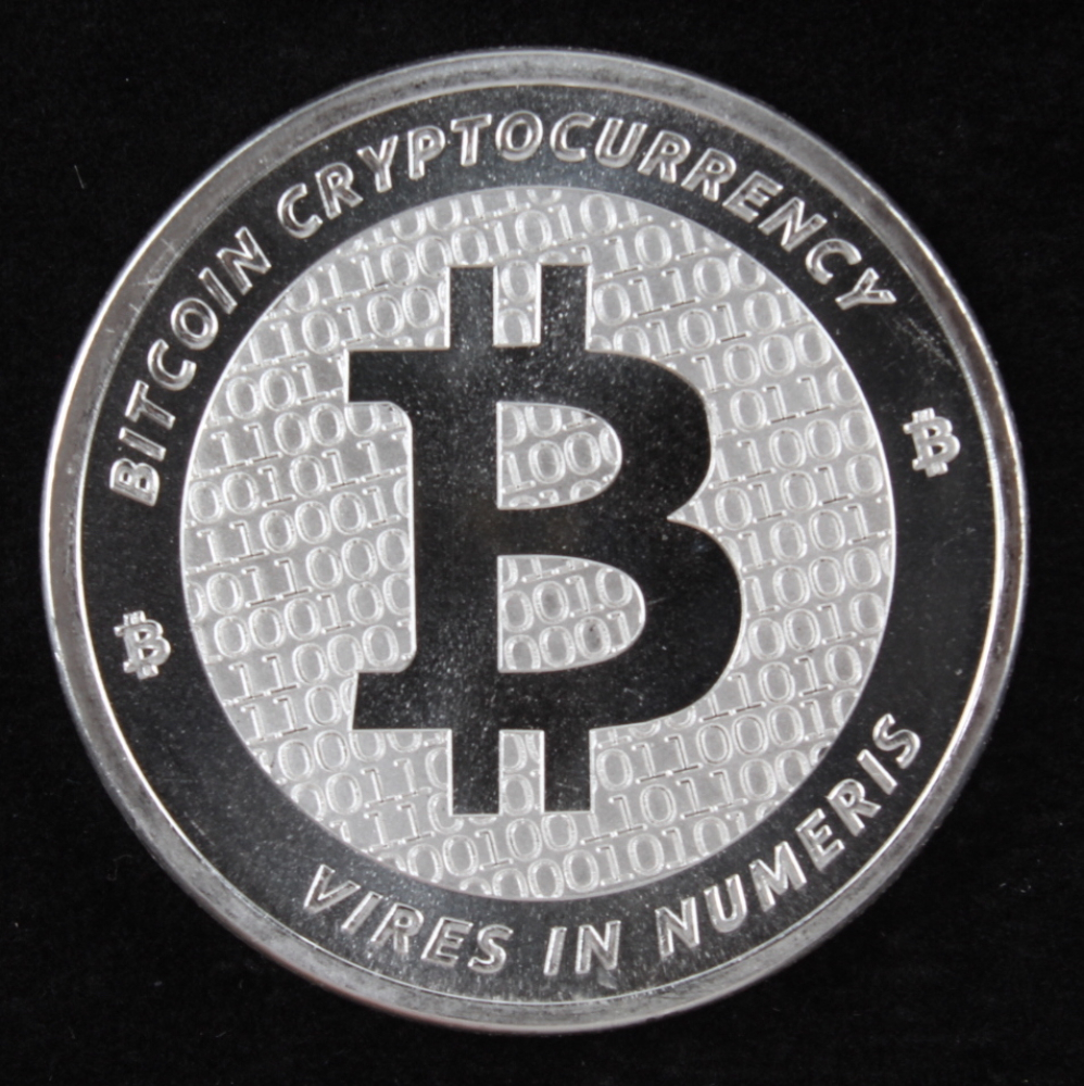 1 oz .999 Fine Silver Bitcoin Bullion Round | Pristine Auction