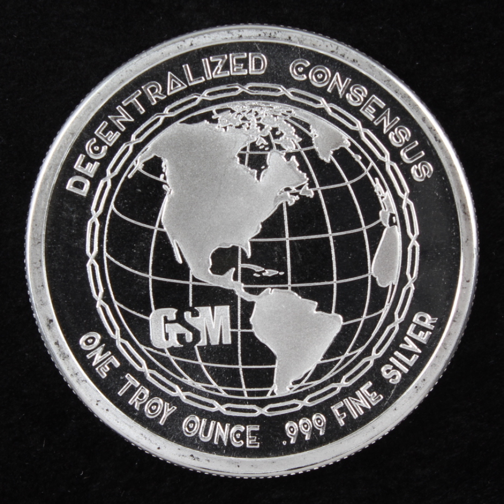 1 oz .999 Fine Silver Bitcoin Bullion Round | Pristine Auction