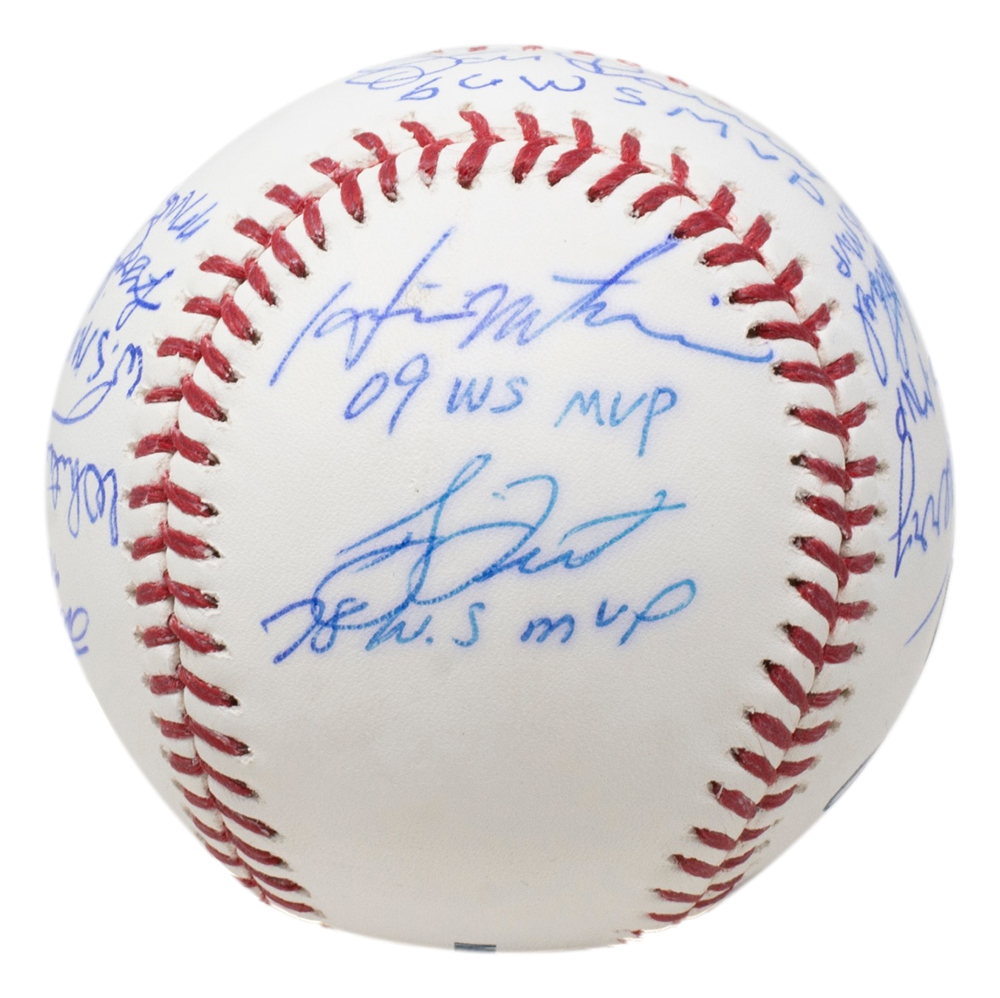 Yankees World Series MVP's OML Baseball Signed by (11) with Bucky Dent ...