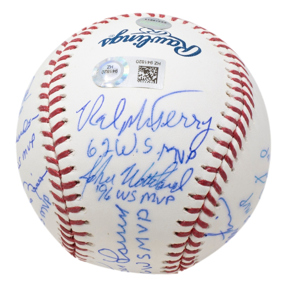Yankees World Series MVP's OML Baseball Signed by (11) with Bucky Dent ...