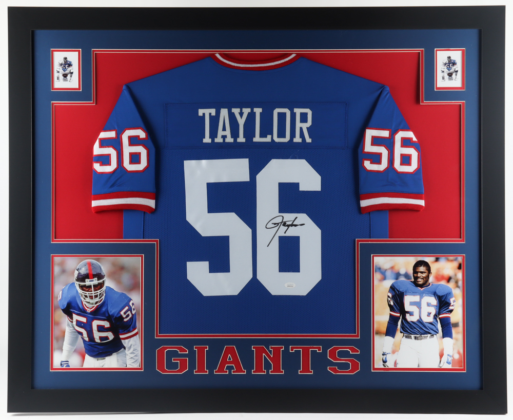 Lawrence Taylor Signed 35x43 Custom Framed Jersey Display (JSA ...