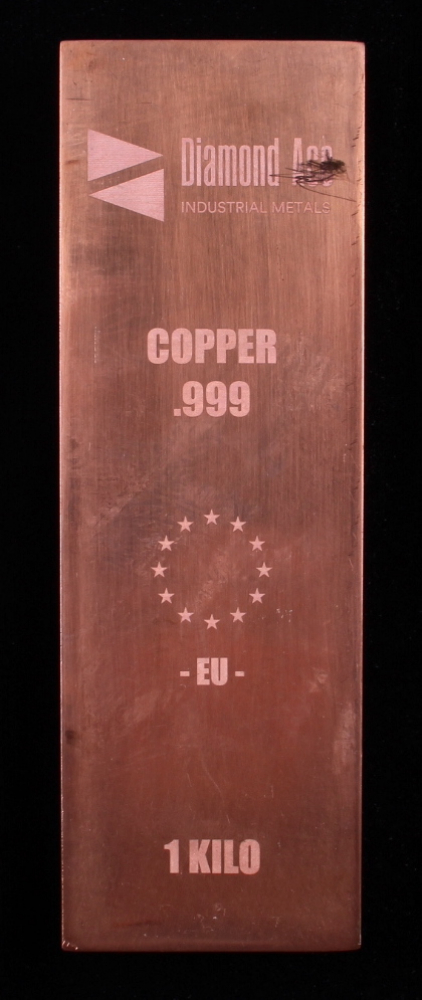 One Kilo "Diamond Ace" .999 Fine Copper Bullion Bar | Barnebys