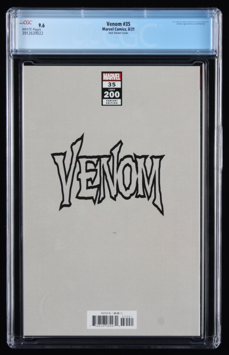 2021 "Venom" Issue #35 Jock Variant Cover Marvel Comic Book (CGC 9.6 ...