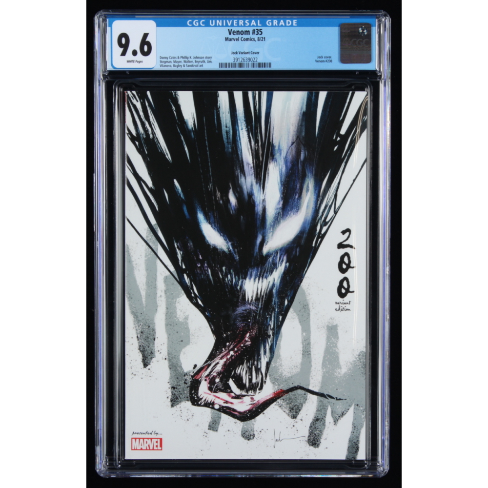 2021 "Venom" Issue #35 Jock Variant Cover Marvel Comic Book (CGC 9.6 ...