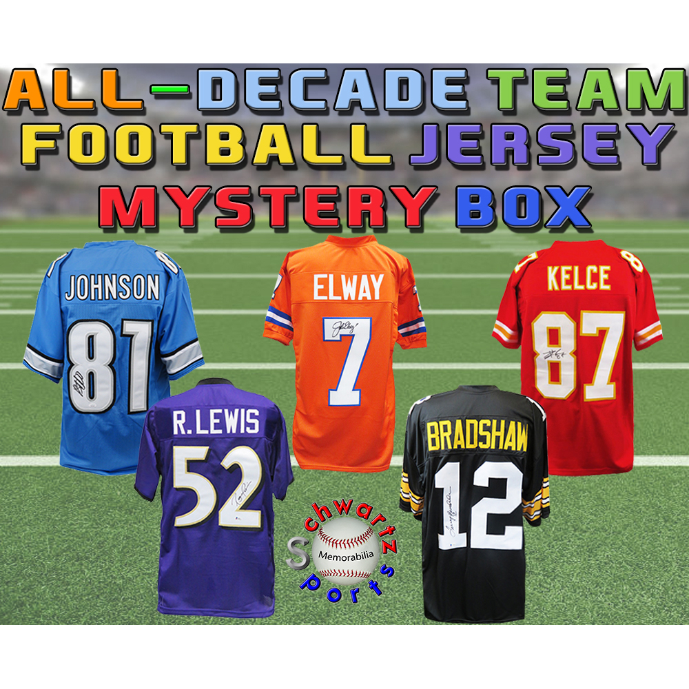 Schwartz Sports Football ALL-DECADE TEAM Signed Jersey Mystery Box ...