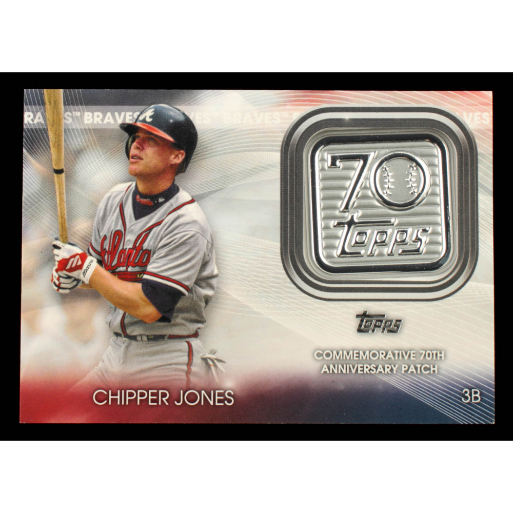 Chipper Jones 2021 Topps 70th Anniversary Commemorative Logo Patches ...
