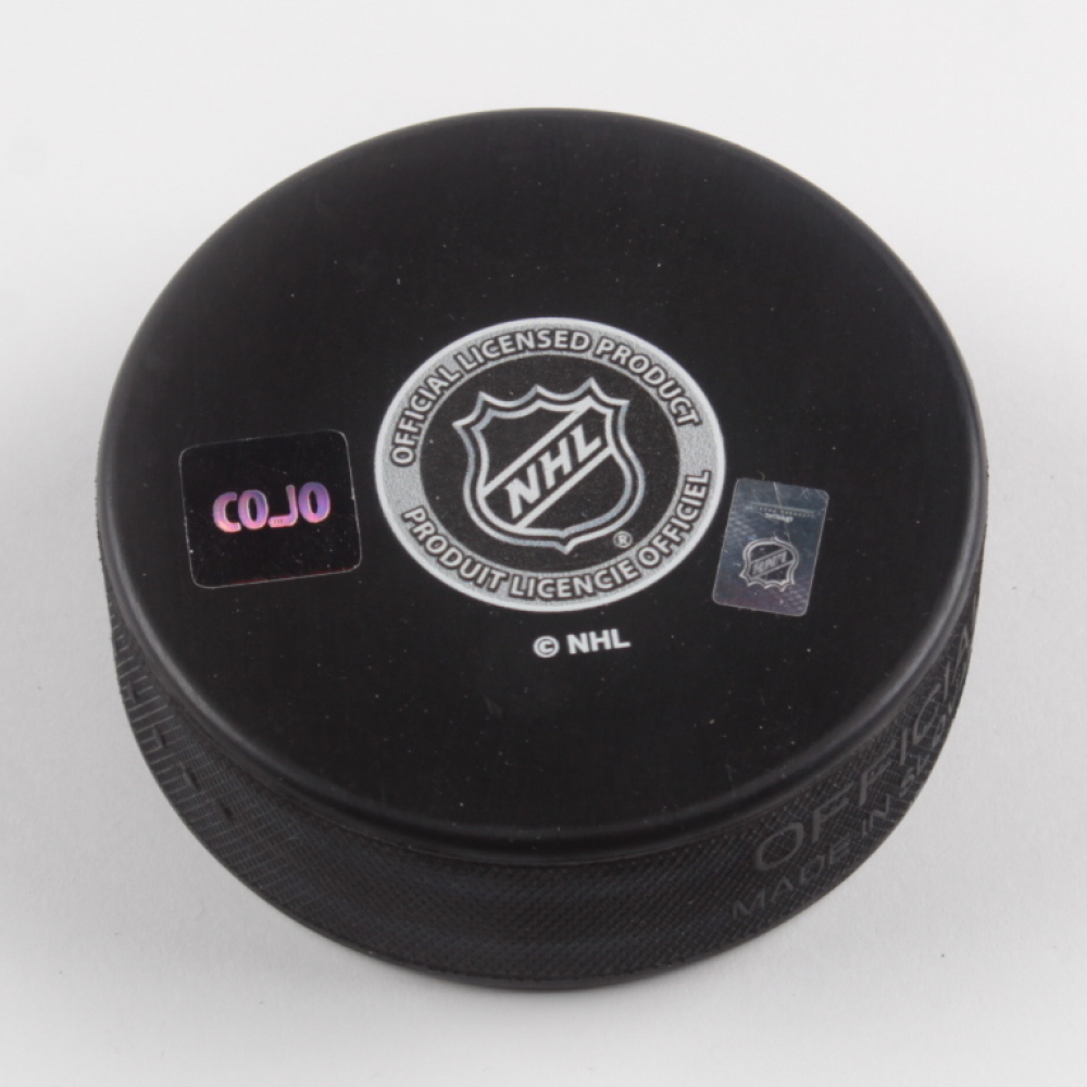 Pierre Bouchard Signed Canadiens 100th Anniversary Logo Hockey Puck ...