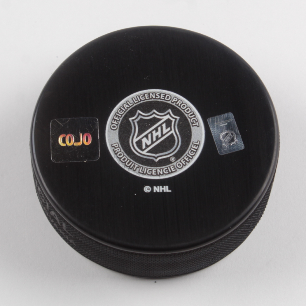 Pierre Bouchard Signed Canadiens 100th Anniversary Logo Hockey Puck ...