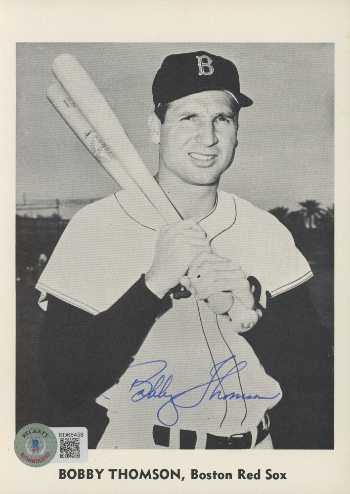 Bobby Thomson Signed 5x7 Photo (Beckett) | Pristine Auction