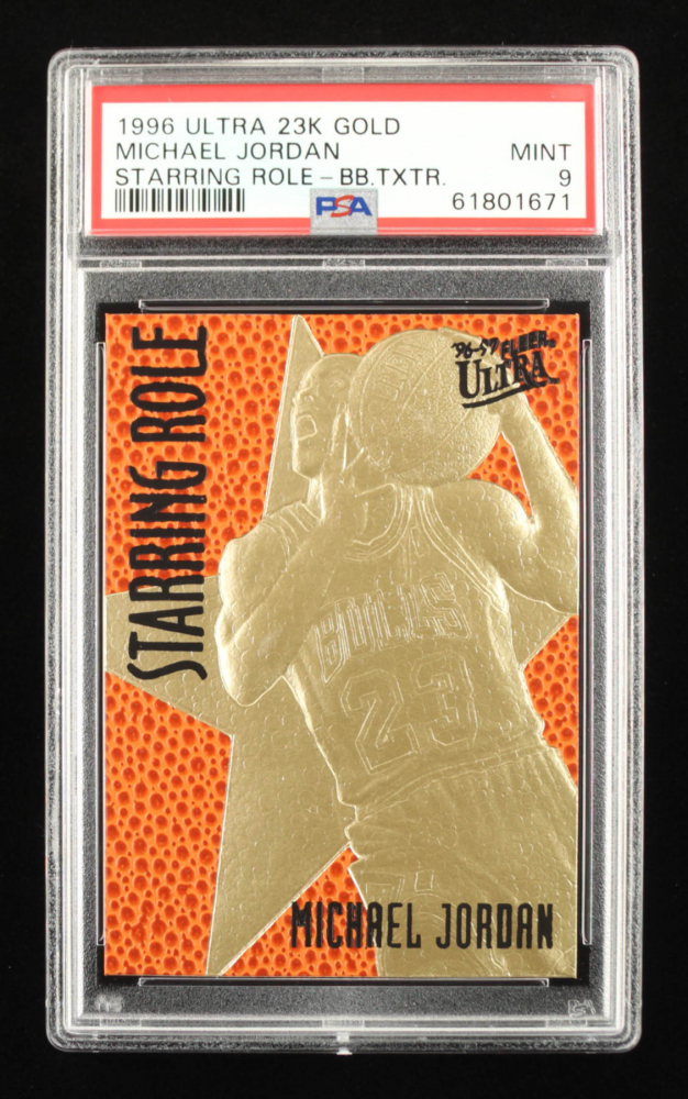 Michael Jordan 1996-97 Fleer Ultra Starring Role 23Kt Gold Card #4399 (PSA 9) | Pristine Auction
