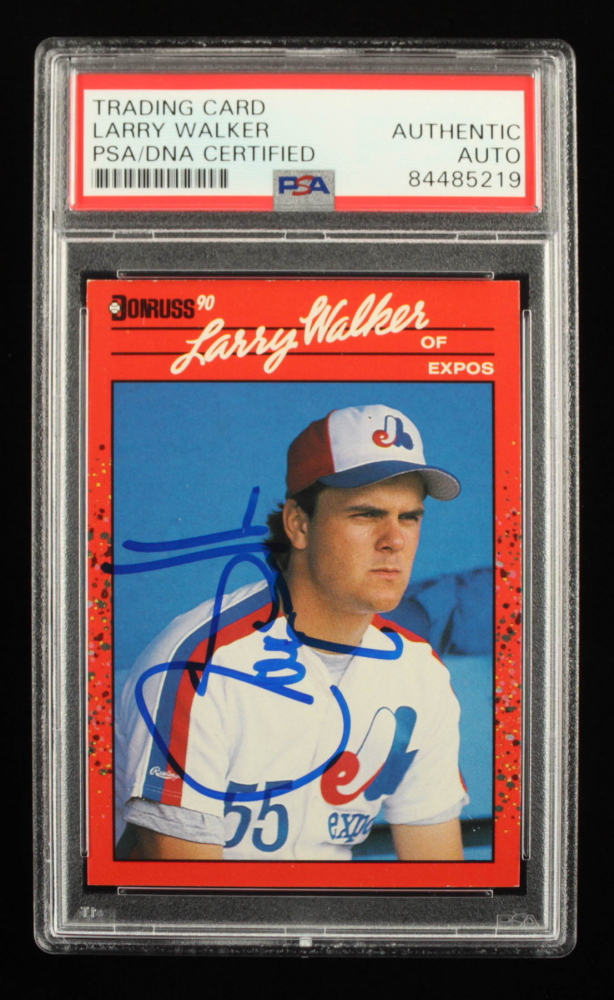 Larry Walker Signed 1990 Donruss #578 RC (PSA) | Pristine Auction