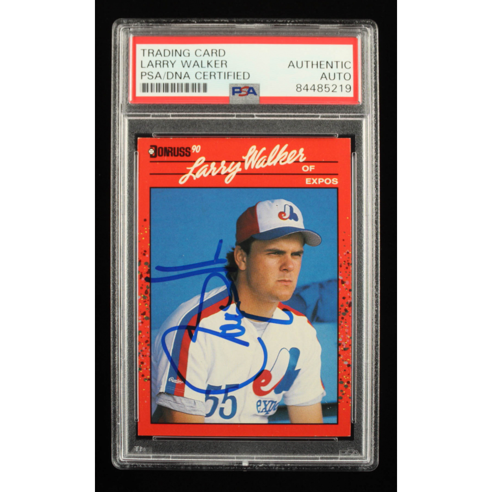 Larry Walker Signed 1990 Donruss #578 RC (PSA) | Pristine Auction