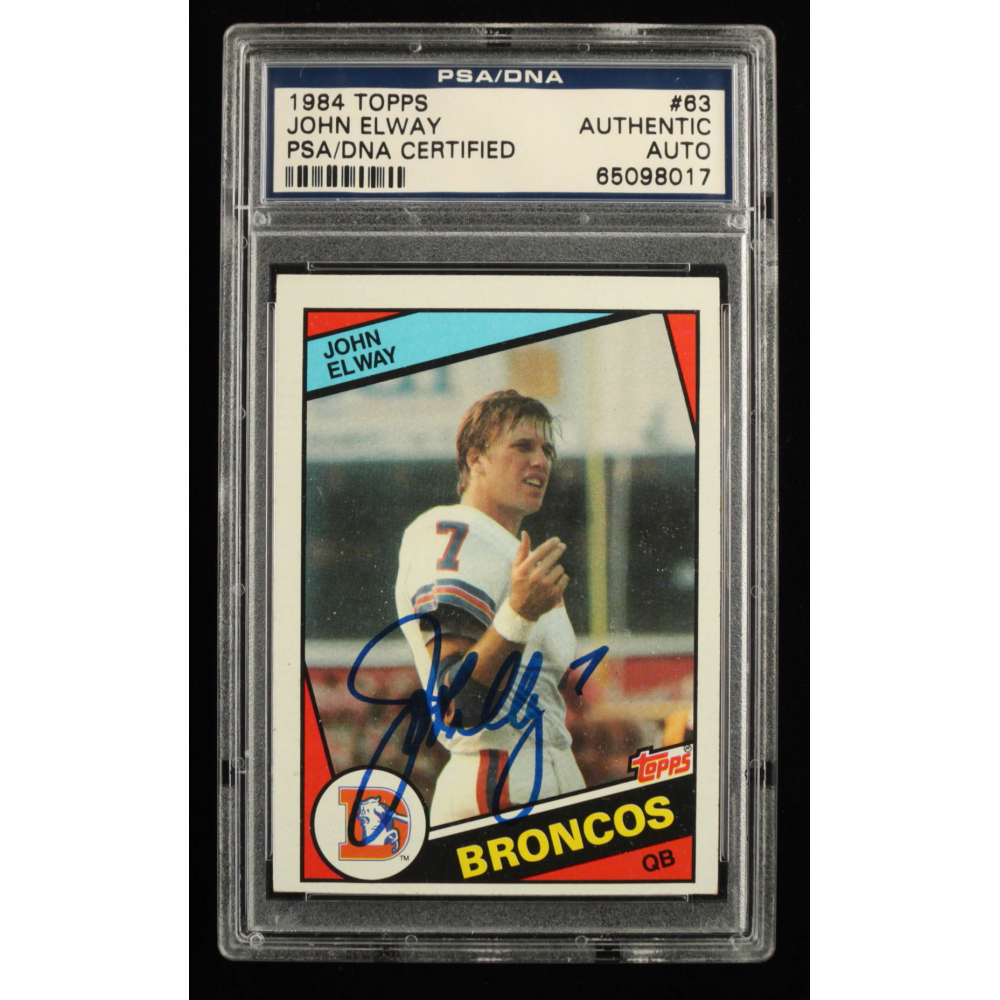 John Elway Signed 1984 Topps #63 RC (PSA) | Pristine Auction