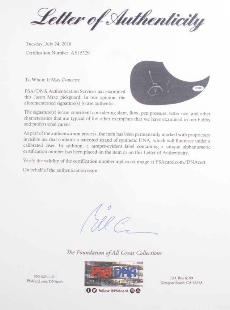 Jason Mraz Signed 40" Acoustic Guitar (PSA) | Pristine Auction