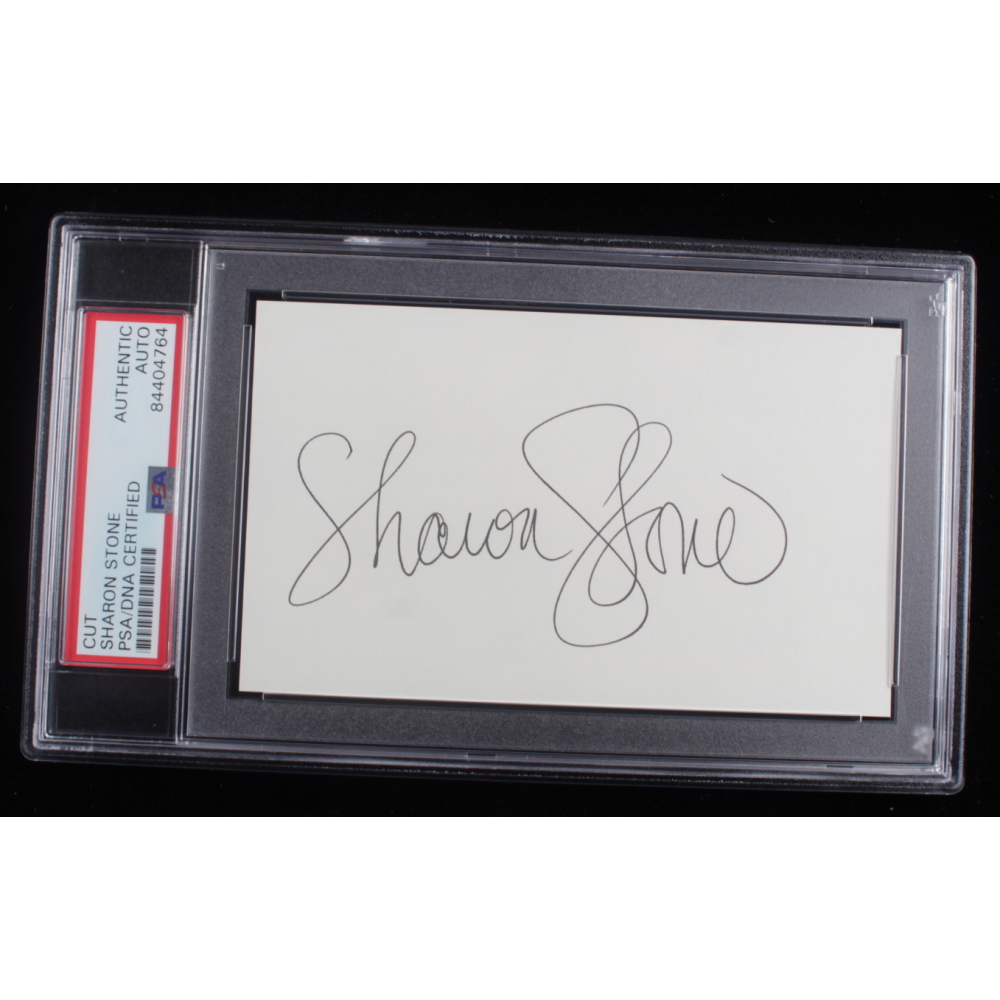 Sharon Stone Signed 3x5 Cut (PSA) | Pristine Auction