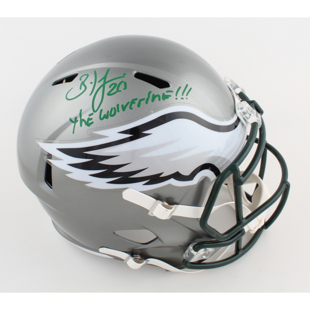 Brian Dawkins Signed Eagles Full-Size Flash Alternate Speed Helmet ...