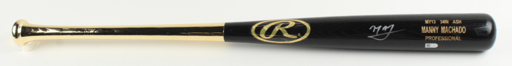 Manny Machado Signed Rawlings Player Model Chrome Handled Baseball Bat ...