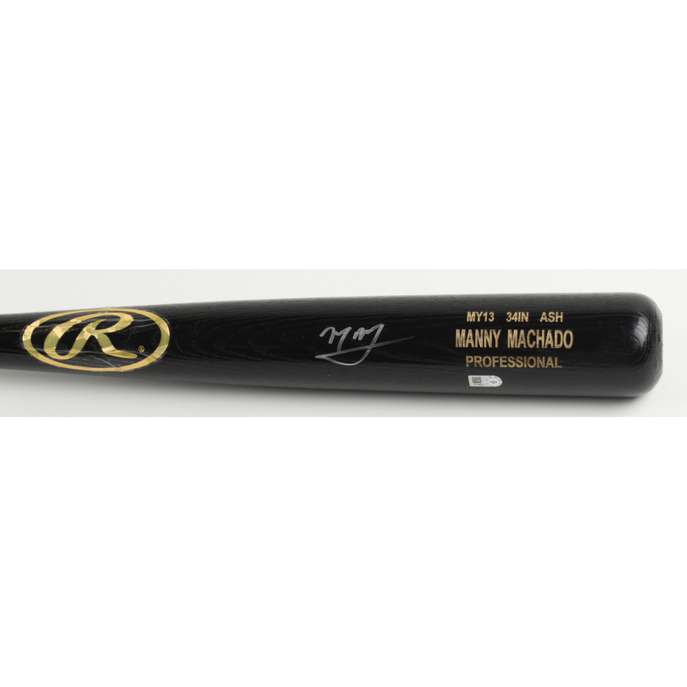 Manny Machado Signed Rawlings Player Model Chrome Handled Baseball Bat ...