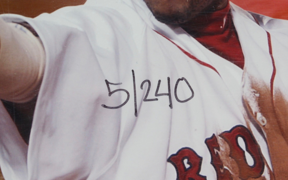 Manny Ramirez Signed LE Red Sox 12x36 Photo (Online Authentics ...